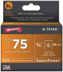 Arrow 7510S T75 Flat Crown Staple Arrow 7510S