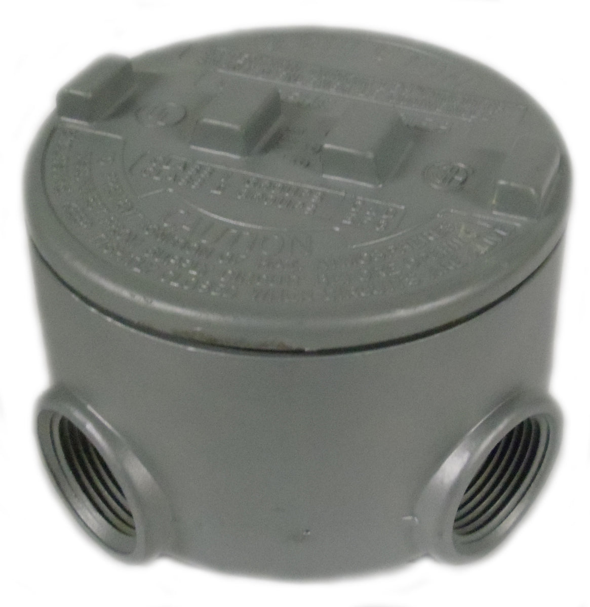 Appleton GRU50A Conduit Outlet Box, Type GRU, (5) 1/2" Hubs, Aluminum