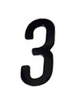 Aero-Lite NUM4 #3 4" Number "3" Aero-Lite NUM4 #3